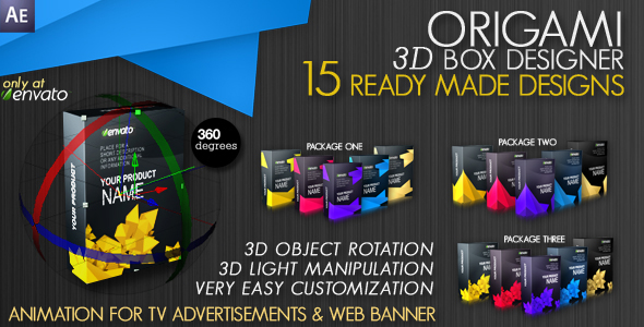Origami 3D Box Maker, After Effects Project Files | VideoHive